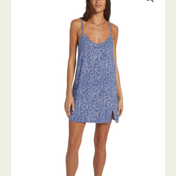 Roxy | Dresses | Roxy Blue Floral Mini Dress Nwt | Poshmark
